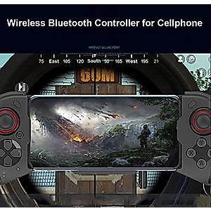 arVin Wireless Gaming Controller for Android/iPhone/iPad/iOS/MacBook/Samsung Galaxy/One Plus/TCL/Tablet/PC Gamepad Joystick with Analog Triggers/Stretchable/Direct Play for CODM Mobile/Genshin/Diablo