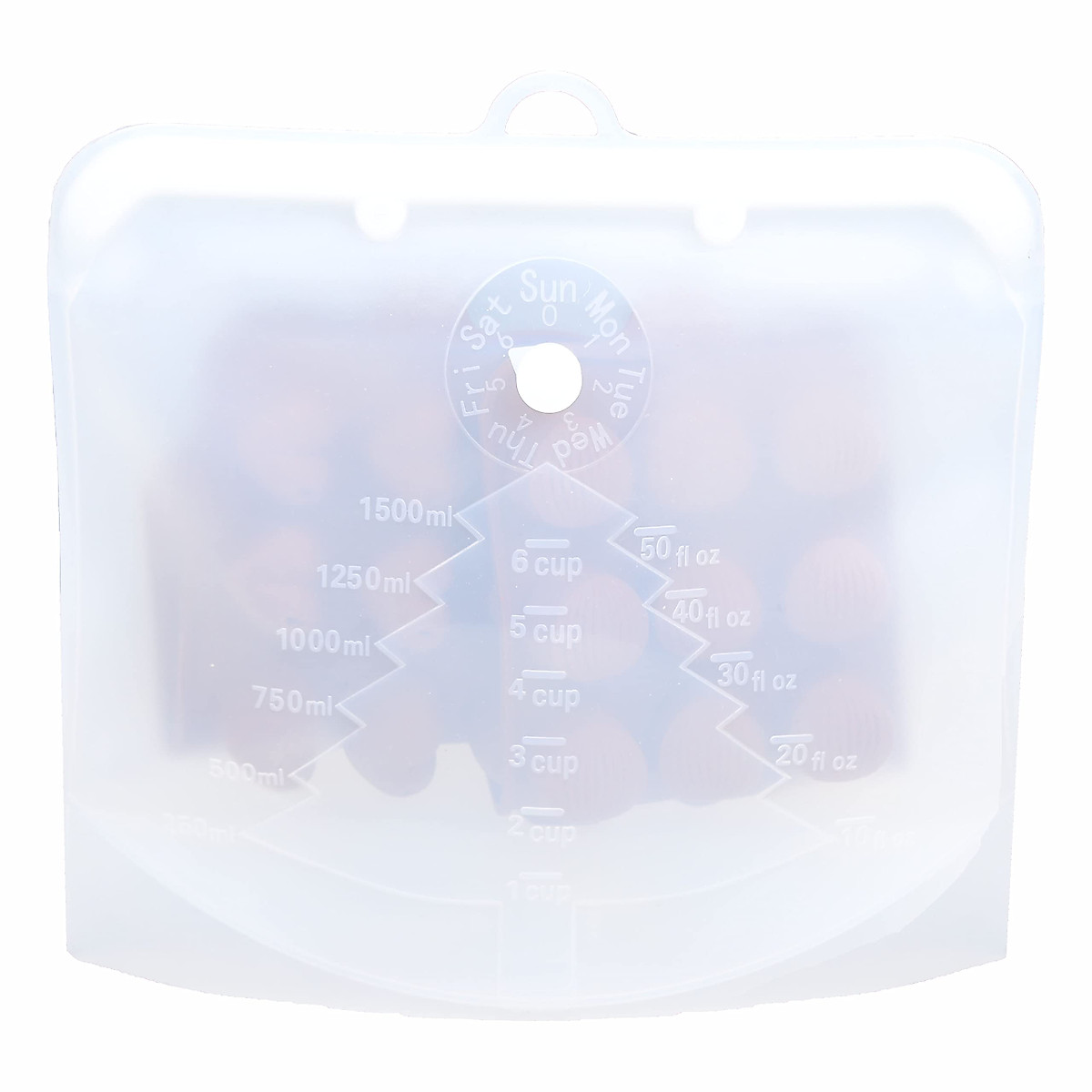 3R Reusable Silicone Food Bags with 100% Leak Proof,Silicone Bags Microwave safe, Freezer Safe & Dishwasher Safe , 2 Large) & Self Standing, Hook For Easy Hanging (White)