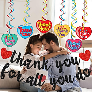 Black Thank You for All You Do Banner Thank You Teachers Banner Teacher Appreciation Banner Employee Appreciation Banner Teacher/Employee Appreciation Decorations