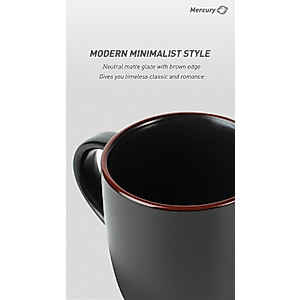 famiware Mercury Coffee Mugs 13 oz, Coffee Mugs Set of 4 with Handle, Cups for Latte, Hot Tea, Cappuccino, Mocha, Cocoa, Multi-color
