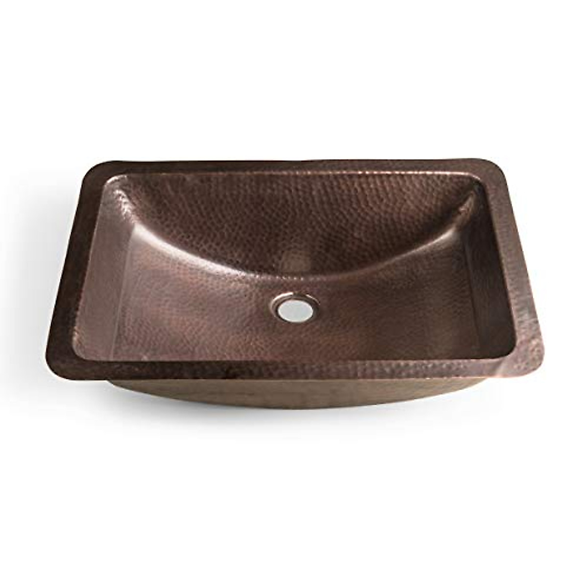 Monarch Abode 17095 Hand Hammered Venetian Dual Mount Bathroom Vanity Sink, 21 Inches, Pure Copper