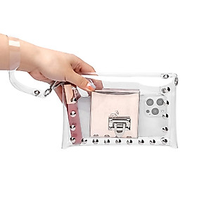 MOETYANG Clear Purse Stadium Approved for Women, Small Clear Crossbody Bag Fashion, Cute See Through Clutch Mini Shoulder Bag