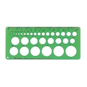 SINWA Shinwa measurement template TB - 4 circle ruler (small) 66005 4960910660052