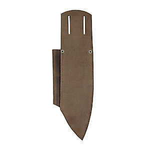 Cast Leather Co., Knife Holster for Belt, Rustic Sleeve for Chef Knife with Knife Sharpener Slot, Rustic Knife Sheath, Full Grain Leather, Handmade, Bourbon Brown