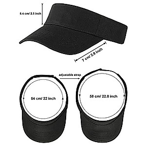 Trounistro 4 Pack Sun Sports Visor Hats Adjustable Hat Summer Cotton Cap for Golf Cycling Fishing Tennis Running Jogging and Other Sports (Style 2)