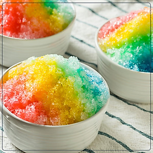 Nostalgia NESHVICE3HSID1 Snow Cone Shaved Retro Table-Top Slushie Machine-Includes 1 Reusable Plastic Cup and Ice Molds, White, Green