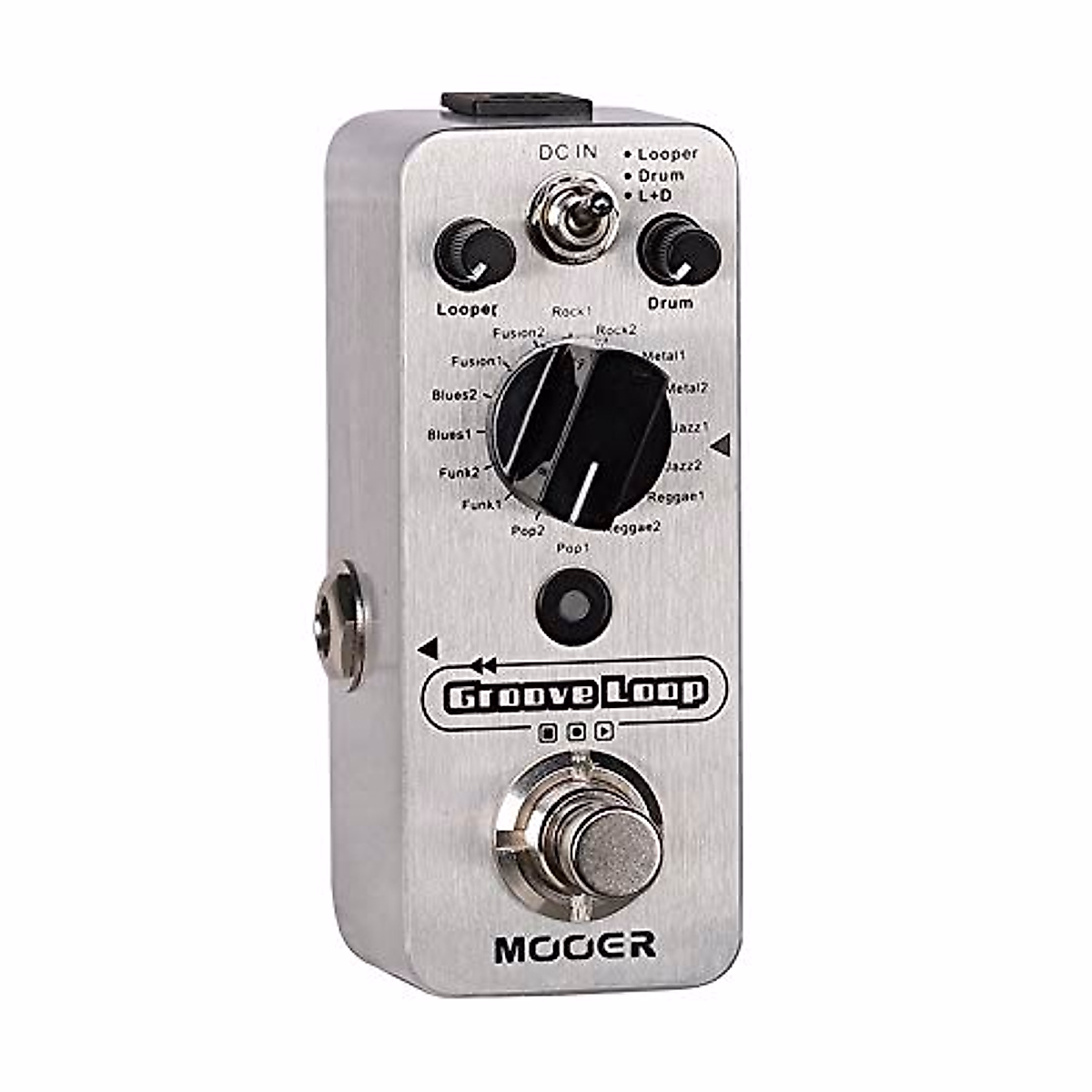 Mooer Groove Loop Drum Machine & Looper Effect Pedal w/ 4 Cables and Polish Clot