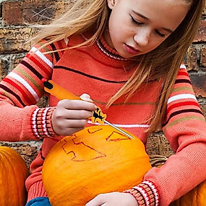 7PCS Pumpkin Carving Kit, Halloween Decorations Stainless Steel Pumpkin Carving Tools, Pumpkin Carving Knife, Professional Heavy Duty Carving Set for Halloween Decoration Jack-O-Lanterns