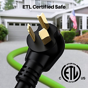 GearIT 30 Amp (10 Feet) 3 Prong Dryer Extension Cord NEMA 10-30P to 10-30R STW 10AWG/3 Heavy Duty, RV EV Charging Cable 125/250V