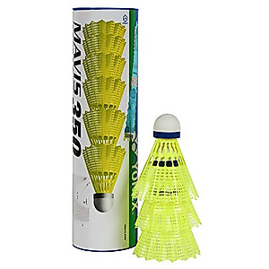 YONEX Mavis 350 Nylon Shuttlecock with Blue Cap (Yellow)