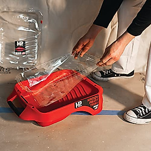 Handy Paint Tray, Deep-Well Design Holds Up to a Gallon of Paint or Stain, Sturdy Handles on Both Ends, Integrated Magnetic Brush Holder