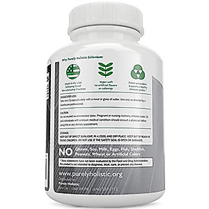 Selenium 200mcg - 365 Vegan Capsules not Tablets - Pure & Yeast Free L-Selenomethionine for Improved Absorption - Thyroid, Heart, and Immune System Support - Antioxidant Trace Mineral - Made in USA
