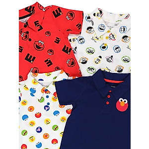 Isaac Mizrahi Loves Sesame Street Gang Elmo Baby Toddler Polo Collared Shirt (2T, Navy)