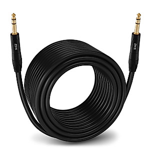 LyxPro 100 Feet ¼ TRS to ¼ TRS Balanced Audio Cable, Superior Signal Transfer, Crystal Clear High Frequency, Noiseless, Durable & Flexible Patch Cable, Professional Grade Heavy Duty Male to Male