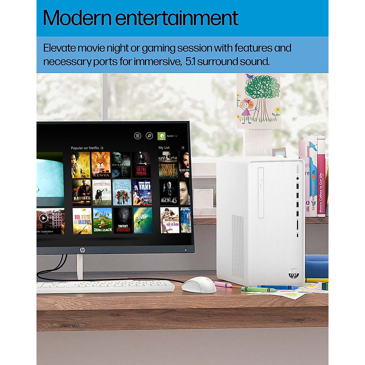 HP Pavilion Desktop PC, 12th Gen Intel Core i7-12700, 12 GB SDRAM, 512 GB SSD, Windows 11 Home, Wi-Fi 6 & Bluetooth, 9 USB Ports, Wired Keyboard & Mouse Combo, Pre-Built PC Tower (TP01-3070, 2022)