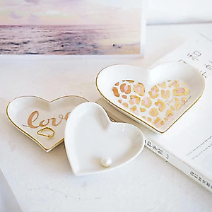 gothapy Lover Heart Cceramic Jewelry Tray Outfit Necklaces Bracelet Ring Dish Gift for Taylor Fans