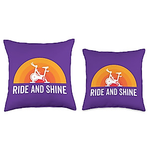 Catch That Beat By SPINCO Ride and Shine Indoor Spin Class Funny Workout Gym Throw Pillow, 18x18, Multicolor