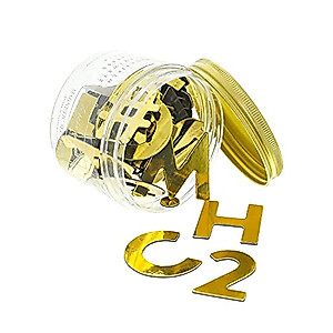 Teresa Collins, Gold Magnetic Alphabet Set, Magnet Board Magnets - 70+ Letters, Numbers, and Characters