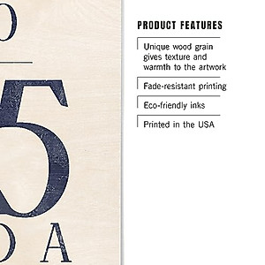 Lantern Press 6x9 Inch Wood Sign, Ready to Hang Wall Decor, Orlando, Florida, Established Date (Blue)