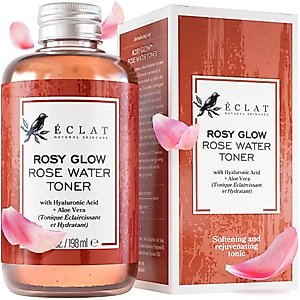 Rose Water Toner - Pure Rose Water with Hyaluronic Acid & Aloe Vera, Pore Minimizer Facial Toner, Hydrating Face Toner for Women, Rejuvenating and Soothing Skin Toner