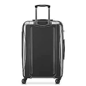 DELSEY Paris Helium Aero Hardside Expandable Luggage with Spinner Wheels, Brushed Charcoal, Checked-Medium 25 Inch