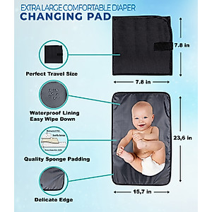 MOMMY BAG Diaper Bag Tote, for Hospital with Changing Pad, Hospital Bags for Labor and Delivery, Maternity Bag for Baby Shower, Large Capacity Baby Bag, Mom for Hospital Bag Essentials.(Black)