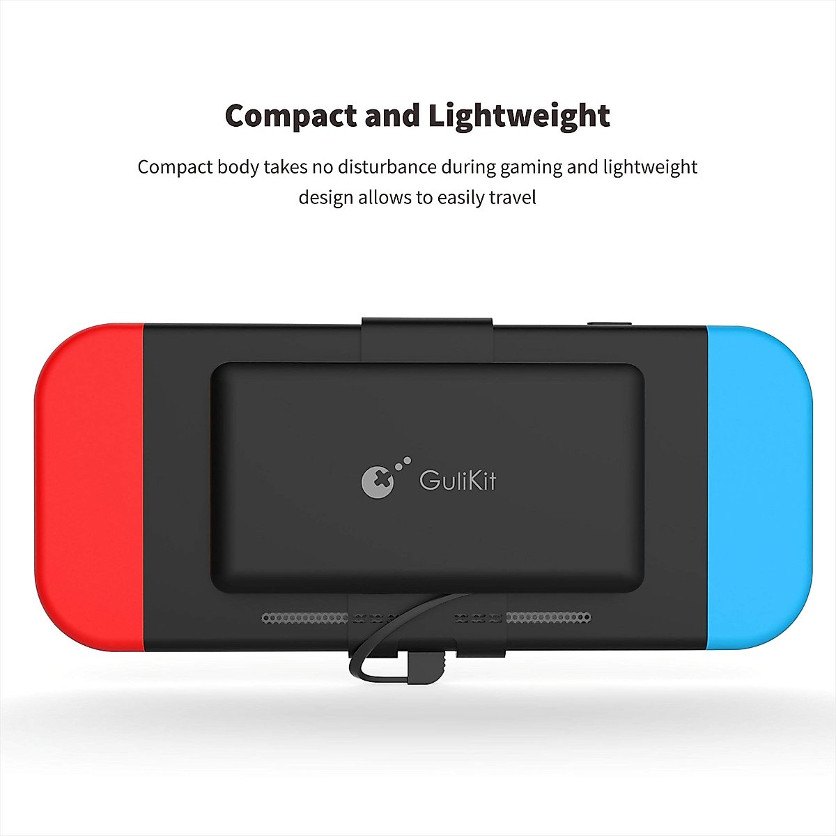 Antank Gulikit Attached Power Bank for Switch, 10000mAh 5V/3A Fast Charging Portable Charger, Rechargeable Backup Battery Pack Charging Case Compatible with Switch for Extending 10+ Playing Hours