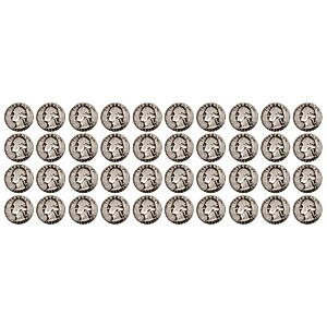 Roll of 40-90% Silver Washington Quarters $10 Fine