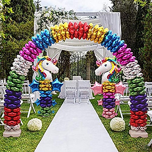 BalsaCircle 19 feet White Balloon Arch Stand Kit - Wedding Event Birthday Graduation Party Decorations Supplies