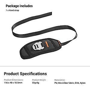 SmallRig Camera Cage Wrist Strap, Universal Quick Adjustable Secure Grip Camera Cage Handle Hand Wrist Strap PAC2456