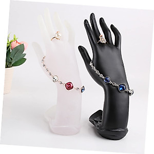 Cabilock Resin Hand Model Mannequin for Jewelry Display Matte Finish Stand for Rings Bracelets