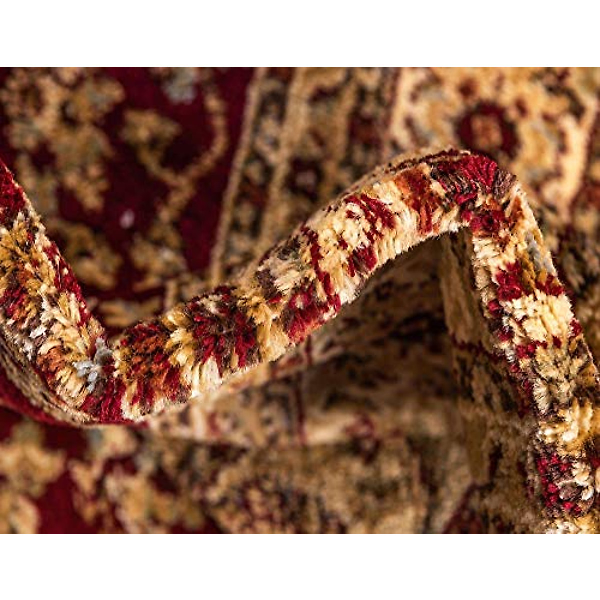 Unique Loom Voyage Collection Traditional Oriental Classic Intricate Design Area Rug (2' 7 x 10' 0 Runner, Red/Gold)