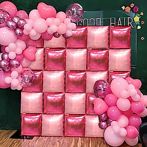 Foxrush 50PCS Pink Balloons Wall for Party Decoration,Double Side Balloon in Hot Magenta Pink Balloons Arch Kit For Anniversary Bachelorette Birthday Engagement Bridal Baby Shower Party Decorations