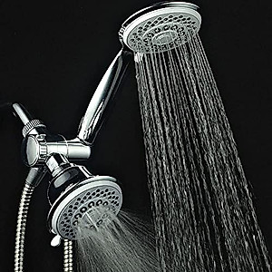 AquaStorm by HotelSpa 30-Setting SpiralFlo 3-Way HIGH PRESSURE Luxury Shower Head/Handheld Showerhead Combo with Water Saving Economy Mode/Chrome