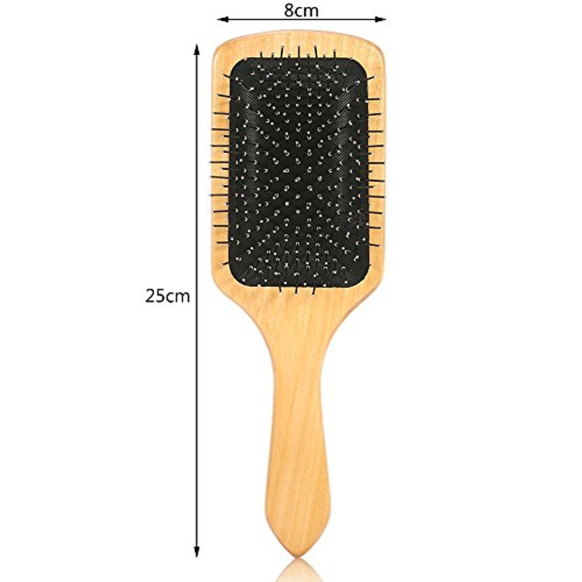 Hair Care Comb, Anti‑Static Hair Brush, Bristle Hair Comb Simple Lady Female Wood Steel Needle Hairdressing Hair Care Healthy Scalp Massage Comb
