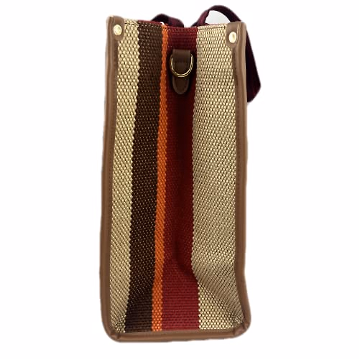 Womens Shoulder Bags - Casual Handbags - Strip Fashion Design - Bag for Travel, Office, School (Brown)