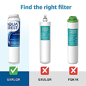 AQUACREST GXRLQR Under Sink Inline Water Filter, NSF 42 Certified, Replacement for GE SmartWater Twist and Lock In-Line GXRLQR Water Filter (Pack of 1)