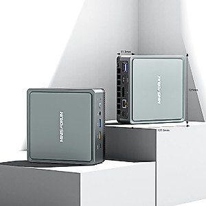MINISFORUM DeskMini UM350 Mini PC AMD Ryzen 5 3550H DDR4 16GB RAM + 512GB NVMe SSD Desktop Computer, HDMI/DP/USB-C 4K@60Hz Triple Screen Support, 2.5G LAN, Radeon Vega 8 Graphics Mini Computer
