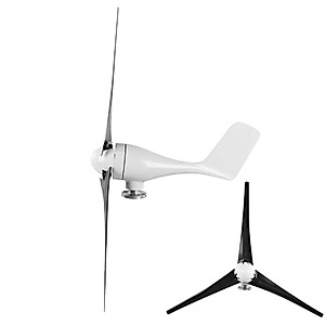 1200W Small Wind Generator Turbines Kit 3 Blades Generator Power Parts Turbines Kit for Marine Home Charging(Black 48V)