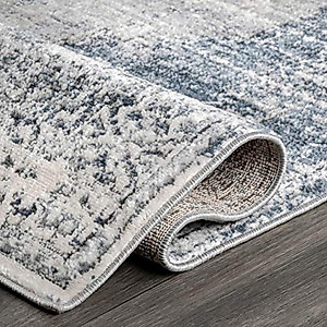 nuLOOM Matisse Distressed Vintage Area Rug, 5' 3" x 7' 7", Blue