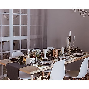 Fexia Boho Placemats Set of 6, Macrame Table Decor and Farmhouse Style Placemats Natural Cotton Burlap, for Dining Table Kitchen