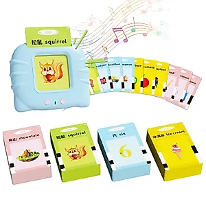 Learning Montessori Toys for 3 Years Old Boys Girls, ROATEE Autism Sensory Toys, 448 Sight Words Talking Flash Cards for Preschool Learning Activities, ABC Learning for Toddlers (Blue)