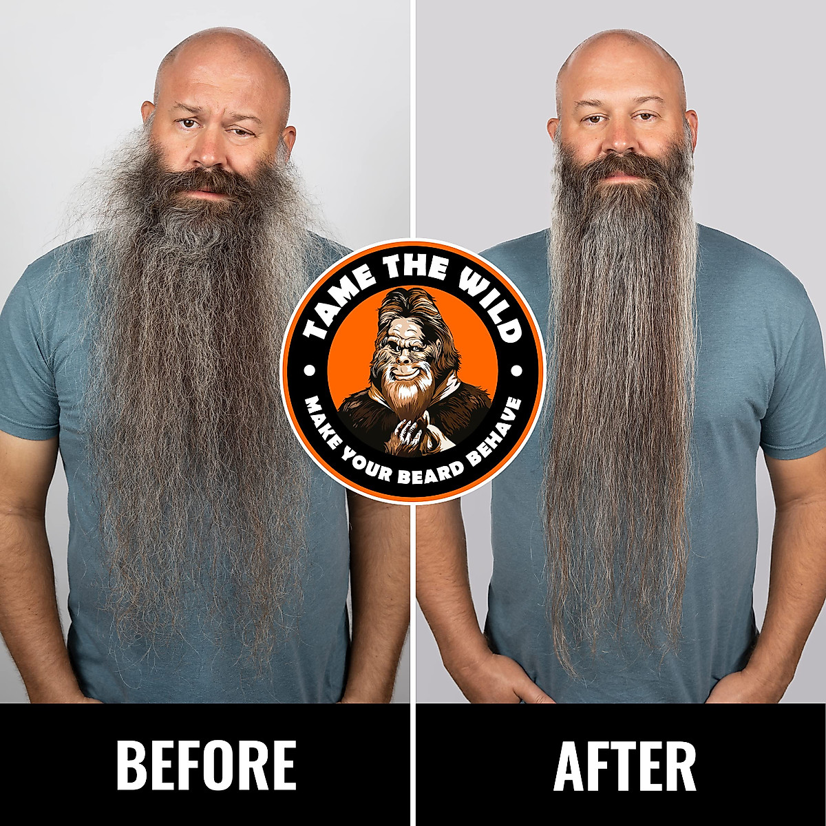 Tame The Wild Pro Beard Straightener for Men - Premium Heated Beard Brush - Anti-Scald Ionic Generator - 12 Temp Settings - LED Display - Best for Beards Over 2" Long