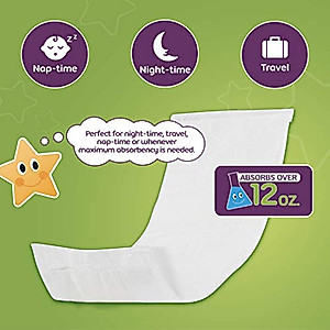 Dimples Booster Pads, Baby Diaper Doubler with Adhesive - Boosts Diaper Absorbency - No More leaks 30 Count (with Adhesive for Secure Fit) … (30 Count)