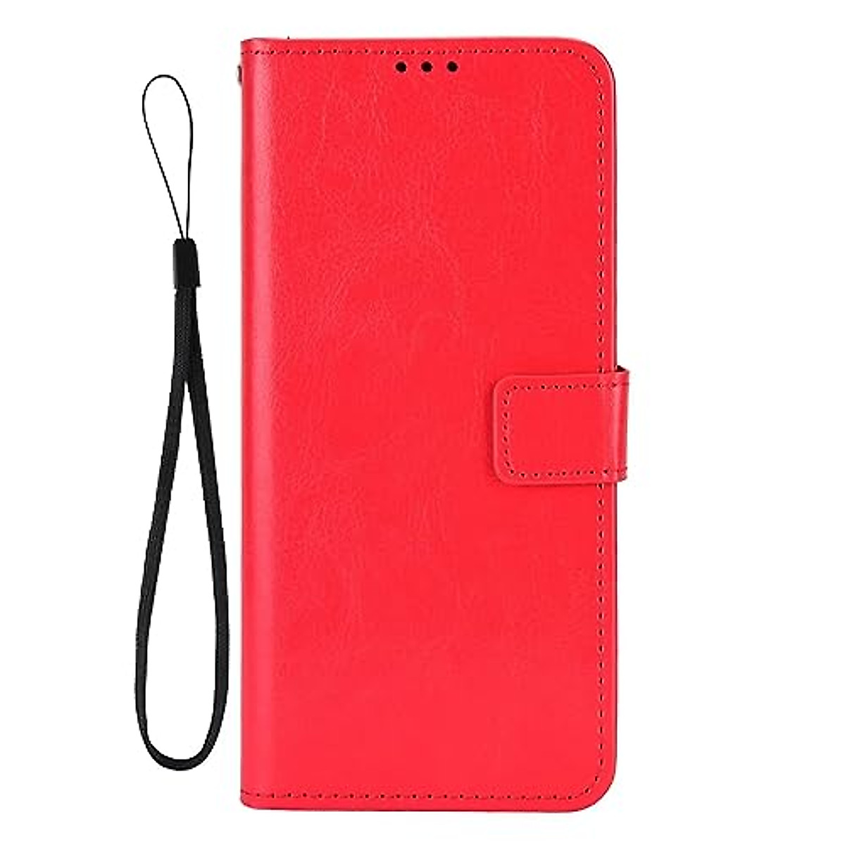 Leather Case for Oppo Reno2, Wallet Case for Oppo Reno2 Flip PU Leather Cover, Magnetic Buckle Protection Phone Cover for Oppo Reno2 Case Red