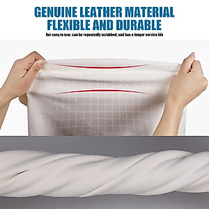 UGSHY 2 PCS 15" x 23" Chamois Drying Towel for Car, Super Absorbent Reusable Shammy Towel, Lint Free Natural Chamois Car Wash Cloth (White)