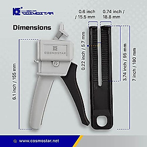 CosmoMix Mixing and Dispensing Gun, Impression Mixing Dispensing AB Gun Ratio 1:1/1:2 for 50ml Adhesive Material, Mixing Cartridge Dispenser Gun, Epoxy Adhesive cartridges Gun (1:1/2:1-1 Pcs)