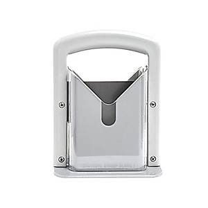 CZBCQ Bagel Slicer, Bagel Cutter,Home Bread Slicer with Cutlery, Kitchen Bread Slicing Gadget, Stainless Steel, White, 17.5x9.5x22.5cm