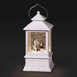 Christmas by Roman Inc., Confetti Lites Collection, 8.5" H LED Lantern with Snowman, Lantern, Snow Globe, Holiday Home Décor, Santa, Cardinal, Nutcracker, Snowman, Reindeer (4x4x8.5)