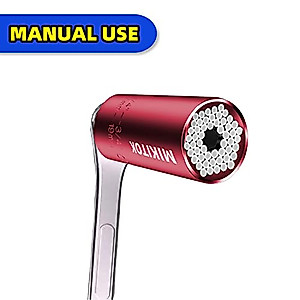 MiKiTok Universal Socket Universal Socket Wrench Craftmanstoolset,Birthday Gifts for Men Women Husband Him Boyfriend 1/4"-3/4" (7mm to 19mm)
